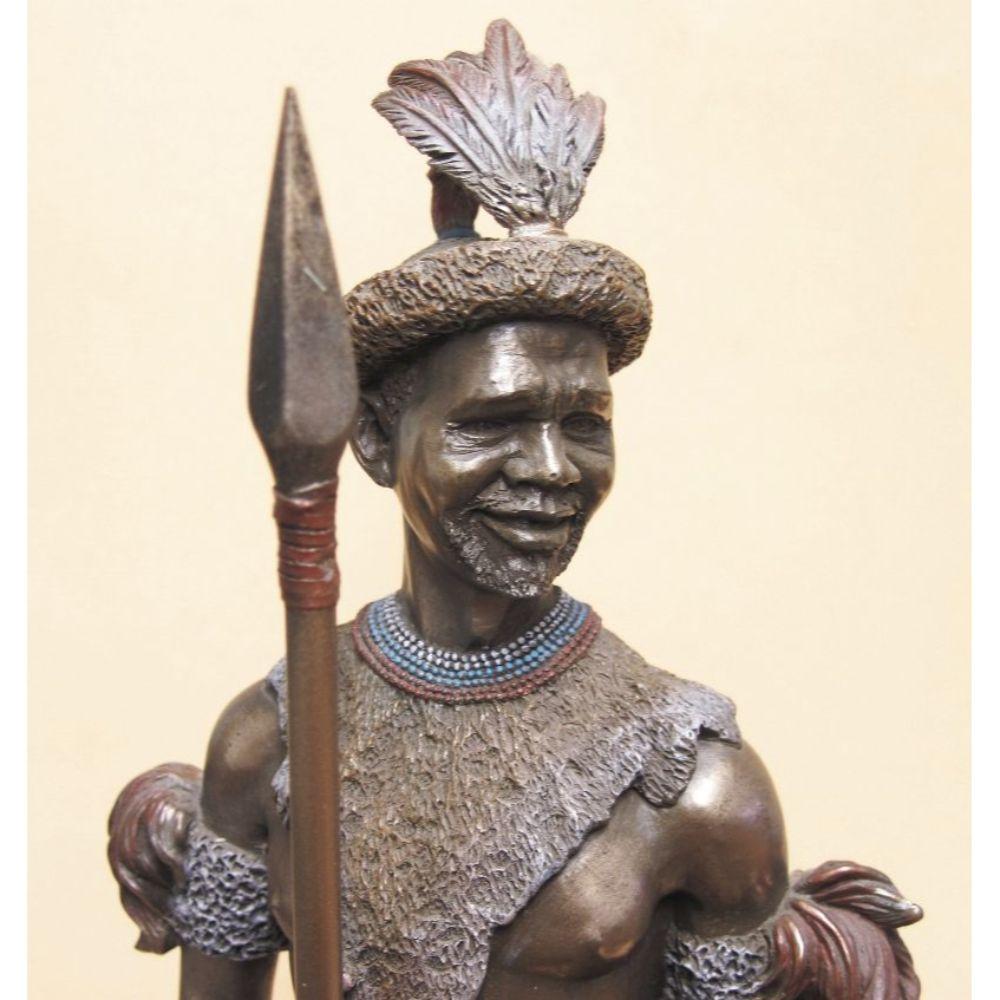 Zulu Chief African Figurine Bronze Sculpture – GoodieshubZA